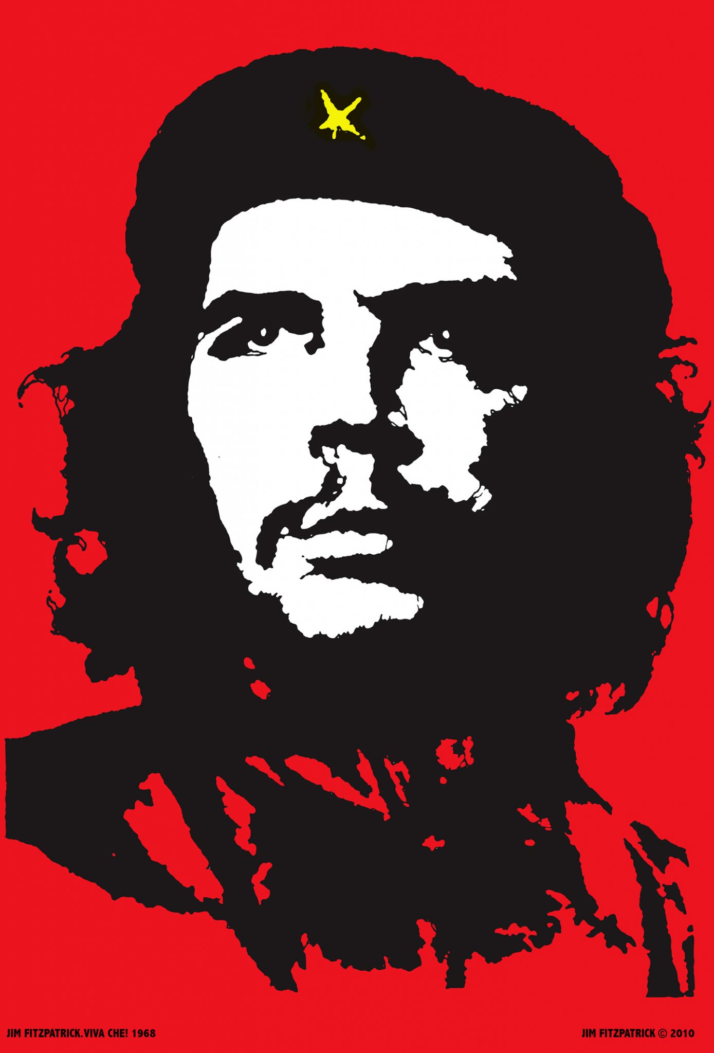 Che Guevara Viva Che 1968 The Original Red And Black Che Guevara