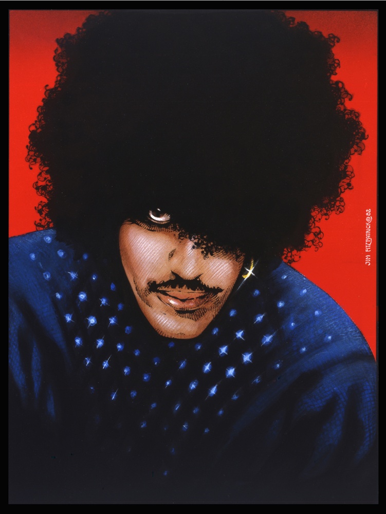 PHILIP LYNOTT PORTRAIT RED | Jim FitzPatrick